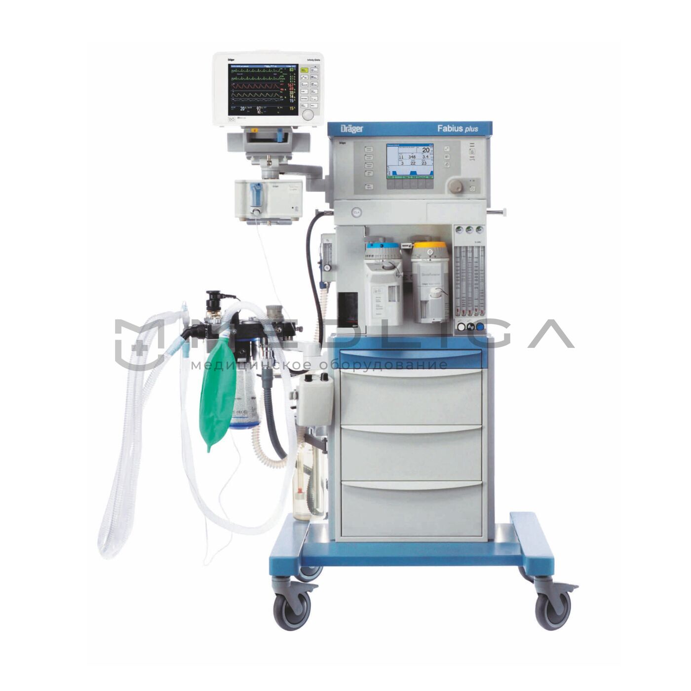 Наркозно-дыхательный аппарат Dräger Fabius Plus - купить в Москве по выгодной цене на MEDLIGA