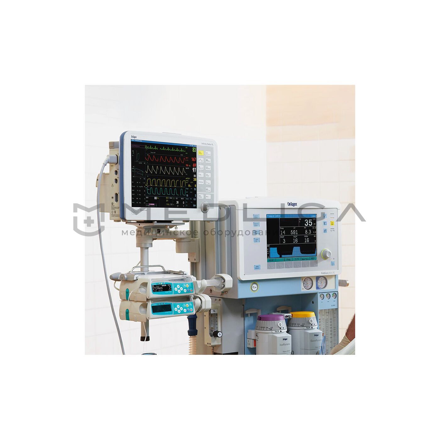Наркозный аппарат Dräger Fabius Plus XL - купить в Москве по выгодной ...